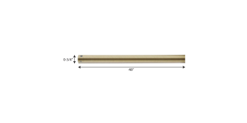 Progress Lighting 48 in. Vintage Brass Ceiling Fan Downrod P2607-163 ...