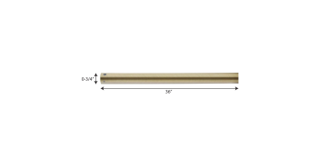 Progress Lighting 36 in. Vintage Brass Ceiling Fan Downrod P2606-163 ...