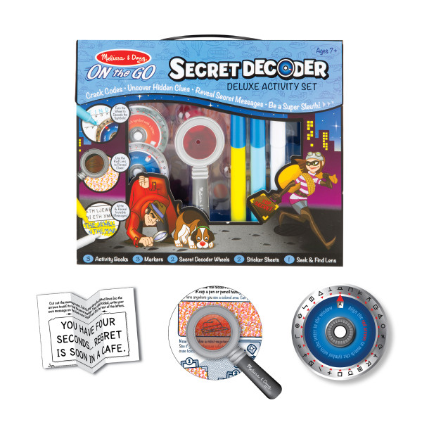 Melissa Doug On the Go Secret Decoder Deluxe Activity Set and Super Sleuth Toy Walmart