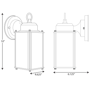 Progress Lighting Roman Coach Collection 1-Light Textured Black Etched ...