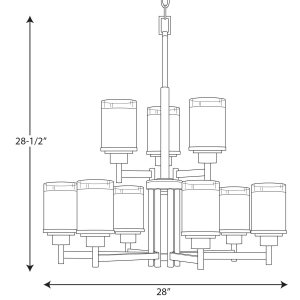 Progress Lighting Alexa Collection 9-Light Antique Bronze Etched Umber ...