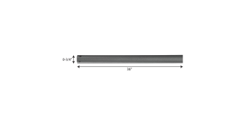 Progress Lighting AirPro Collection 36 in. Graphite Extension Downrod ...