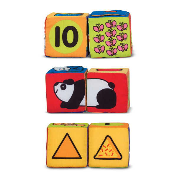 Melissa Doug K s Kids Match and Build Soft Blocks Set Walmart
