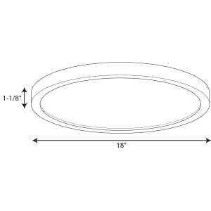 Progress Lighting Edgelit 18 in. White Integrated LED Flush Mount ...