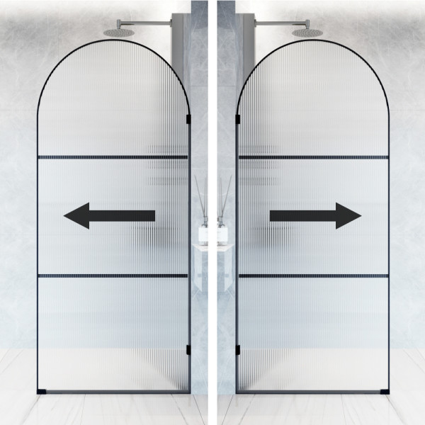 VIGO Arden 34 in. W x 78 in. H Framed Fixed Shower Screen in VIGO Arden 34 in. W x 78 in. H Framed Fixed Shower Screen in
