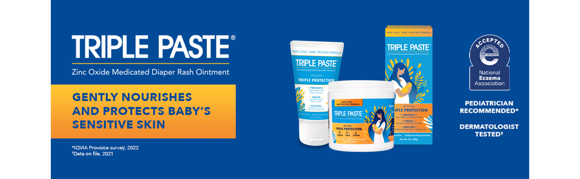Tubby Todd Diaper Cream Triple Paste Medicated Diaper Rash Ointment - 2 ...