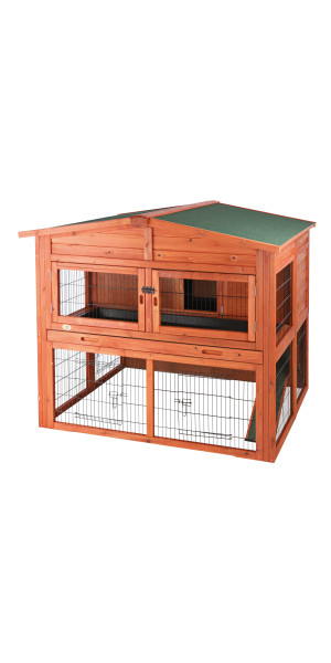 TRIXIE Natura Rabbit Hutch with Dual Levels & Secure Run