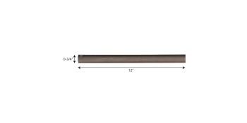 Progress Lighting AirPro 12 in. Antique Bronze Extension Downrod P2603 ...