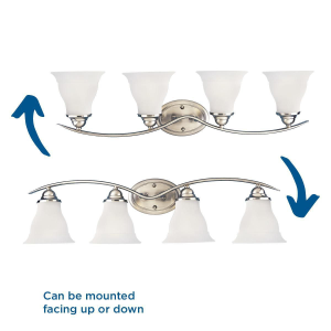 Progress Lighting Trinity Collection 33-1/4 in. 4-Light Brushed Nickel ...