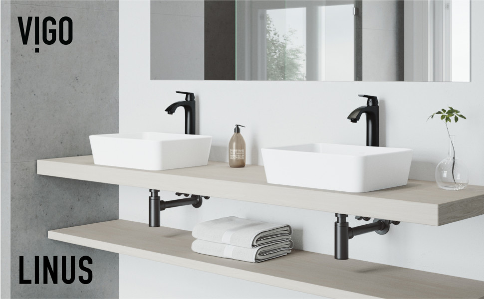 VIGO Linus Single Handle Single-Hole Bathroom Vessel Faucet in Matte ...