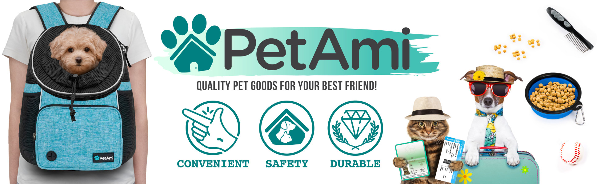 Pet Dog Carrier Front Chest Backpack Portable Pet Backpack Adjustable ...