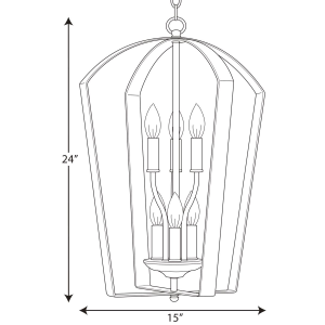 Progress Lighting Gather Collection 6-Light Brushed Nickel Foyer ...