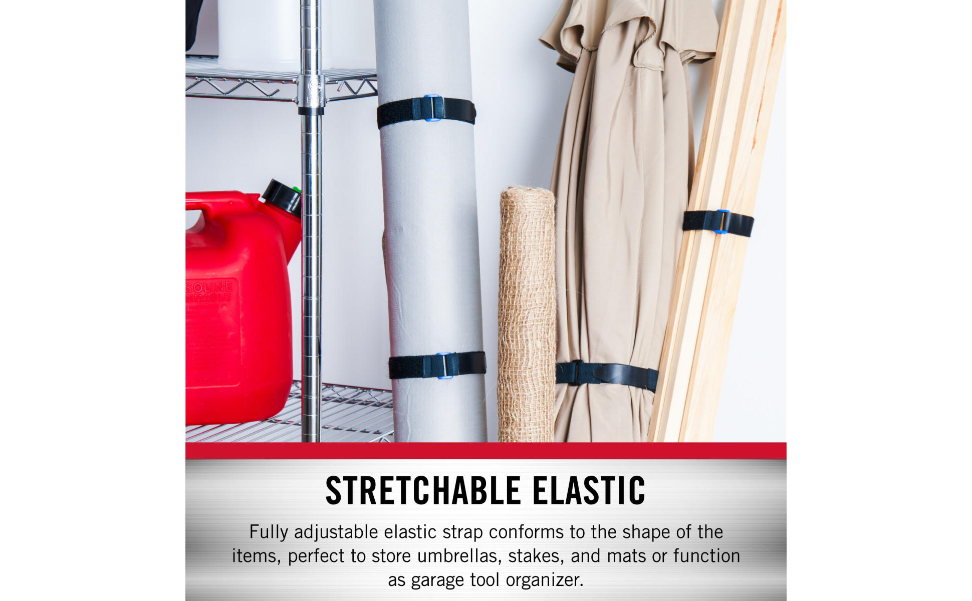 VELCRO® Brand Black 1" x 15" Elastic Cinch Cord - 2 Pack at Menards®