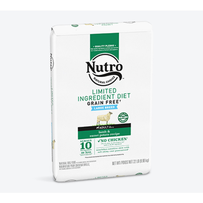 Nutro Limited Ingredient Diet Adult Lamb & Sweet Potato Large Breed Dry ...