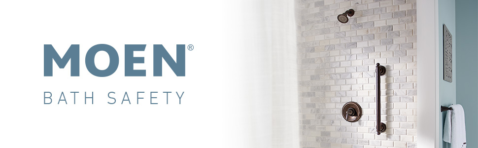 MOEN Home Care 16 in. x 1-1/4 in. Concealed Screw Grab Bar with ...