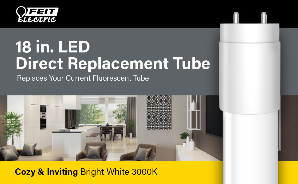 T8 18 Inch Led Bulb 18" T8 LED Tube Light - 6000K Daylight, Plug & Play ...