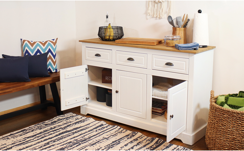 White and pine sideboard store