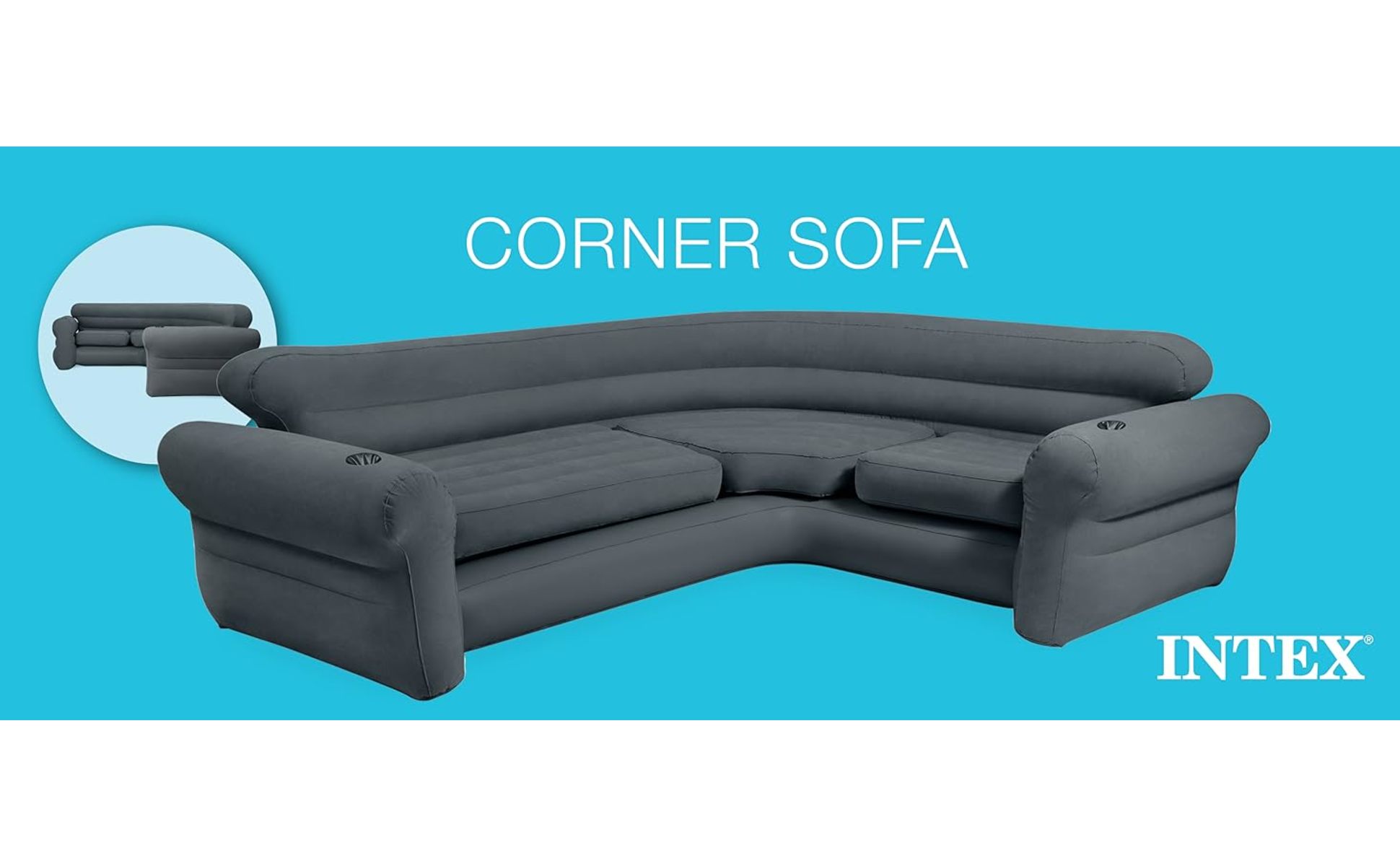 Intex corner sofa grey store