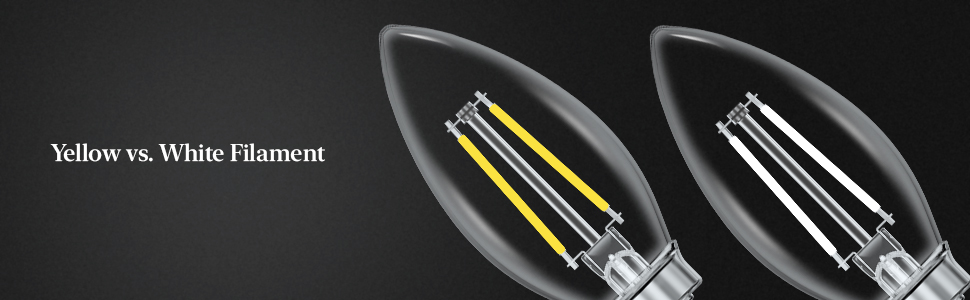 Feit Electric 60-Watt Equivalent B10 E12 Candelabra Dim White Filament ...