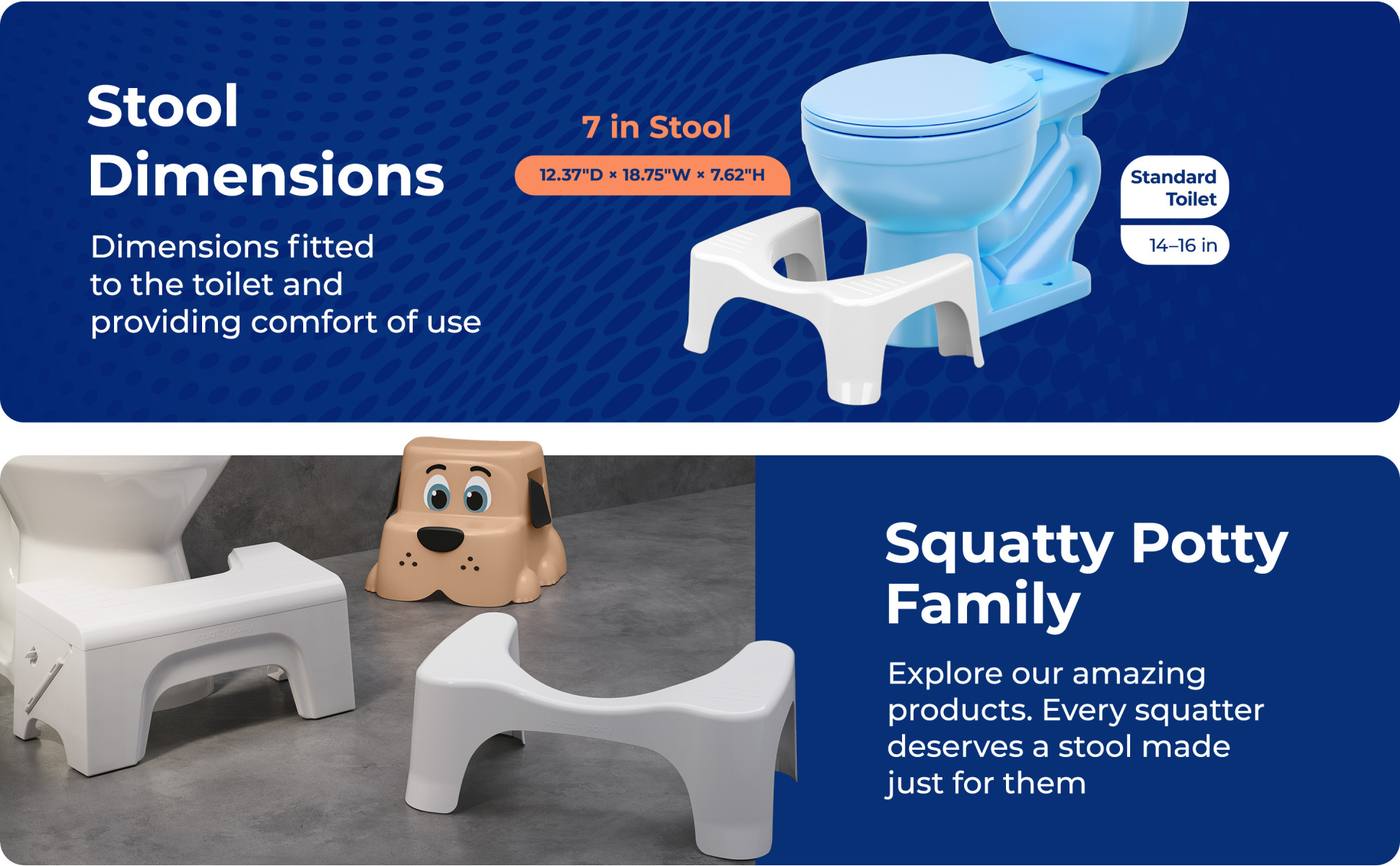 Squatting Toilet Stool Acrylic Toilet Stool (2-Pack) – Squatty Potty ...