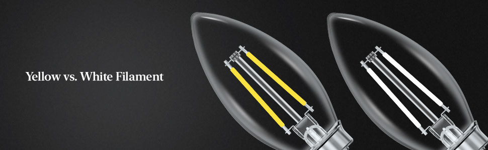 Feit Electric 40-Watt Equivalent B10 E12 Candelabra Dim White Filament ...
