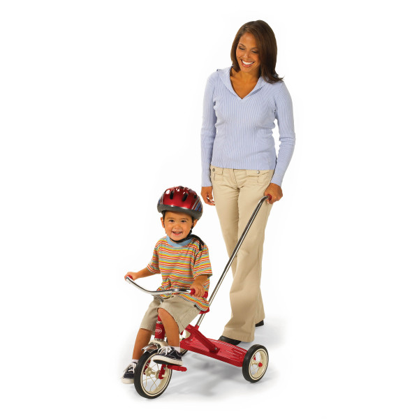 Radio Flyer Kid s Ready to Ride Tricycle with Removable Push Handle Walmart