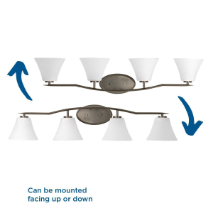 Progress Lighting Bravo Collection 4-Light Antique Bronze Etched Glass ...