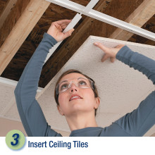 CeilingMAX® 100 sq ft Ceiling Grid Kit - 45 Piece at Menards®