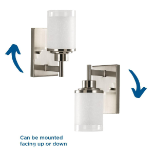 Progress Lighting Alexa Collection 1-Light Brushed Nickel Etched Linen ...