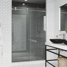 VIGO Elan E-Class 48 to 52 in. W x 76 in. H Sliding Frameless Shower Door in Chrome with 3/8 in ...