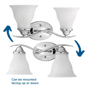 Progress Lighting Trinity Collection 2-Light Polished Chrome Etched ...