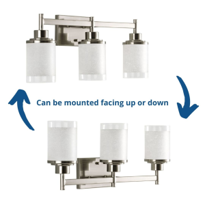 Progress Lighting Alexa Collection 22 in. 3-Light Brushed Nickel Etched ...