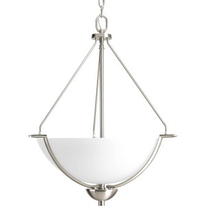 Progress Lighting Bravo Collection 3-Light Brushed Nickel Foyer Pendant ...