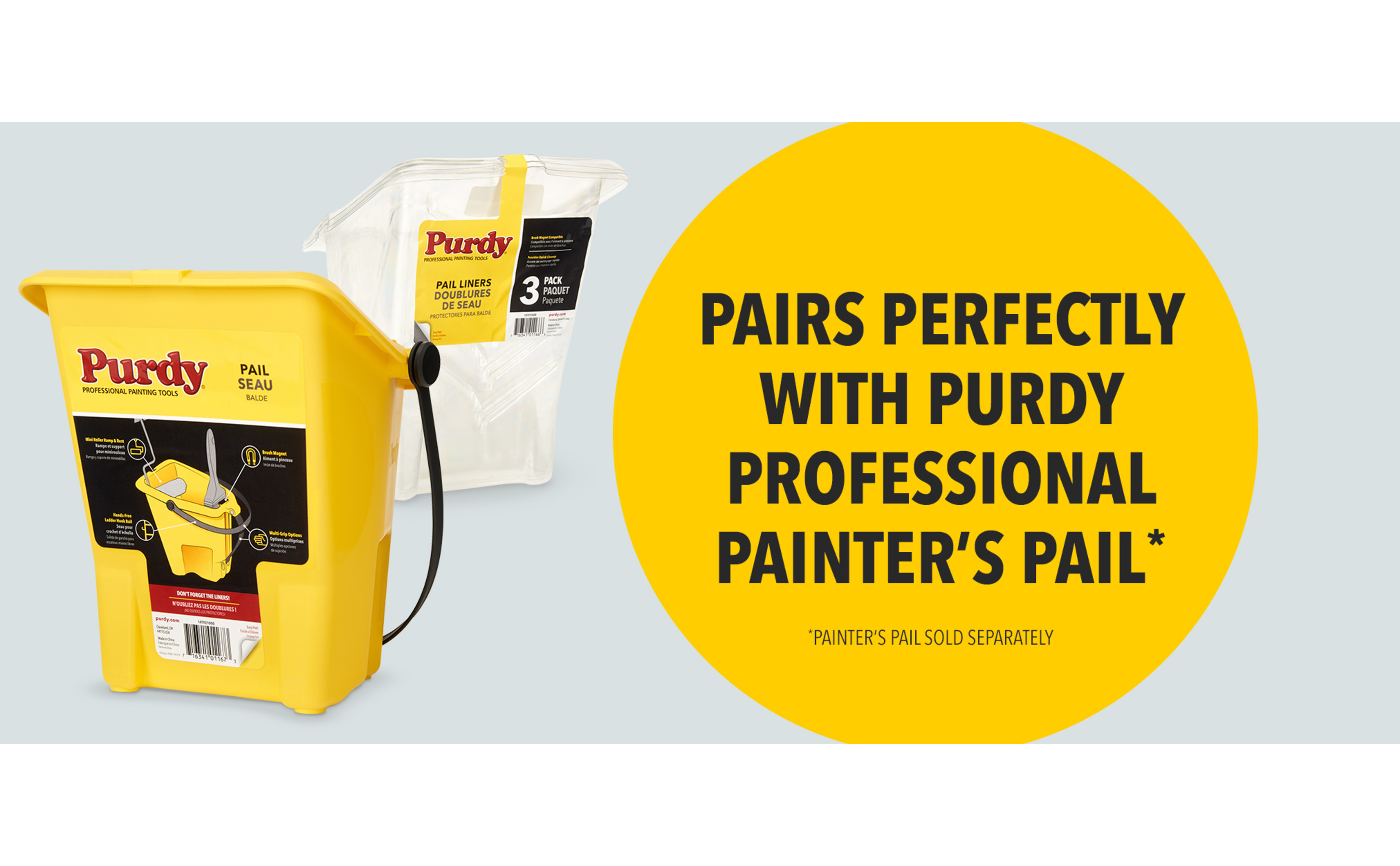 Purdy Pail Liners 4.5 in. W Clear Plastic Painters Tool Mfr# 14T931000 - Ace Hardware