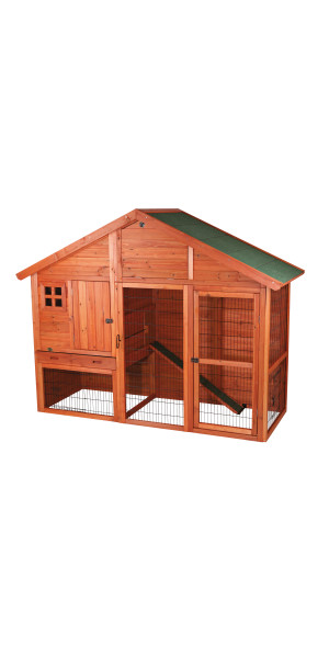 TRIXIE Natura Rabbit Hutch: Secure & Spacious Pet Home