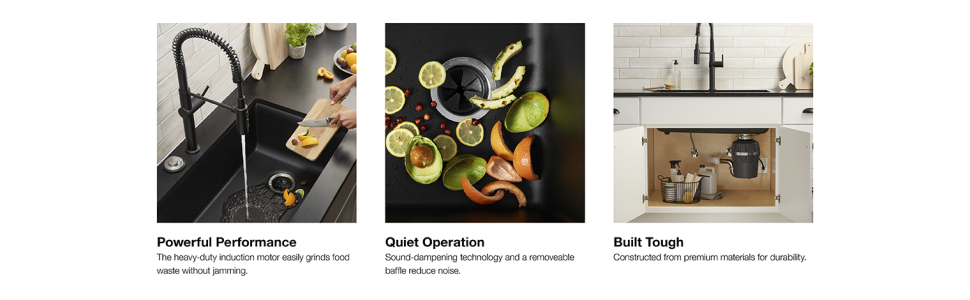 KOHLER Reckon 1 Hp Garbage Disposal 29358-CHR - The Home Depot