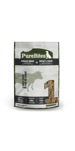 PureBites Beef Liver Freeze Dried Dog Treats & Topper 4.2 oz