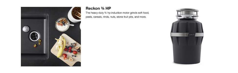 KOHLER Reckon 1 Hp Garbage Disposal 29358-CHR - The Home Depot