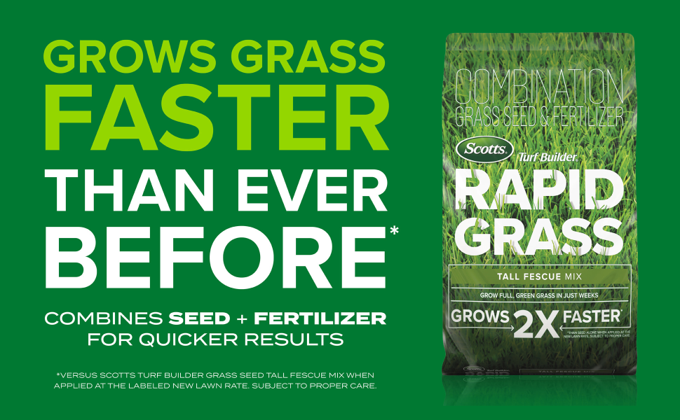 Scotts Turf Builder 5.6 lbs. Rapid Grass Tall Fescue Mix Combination ...