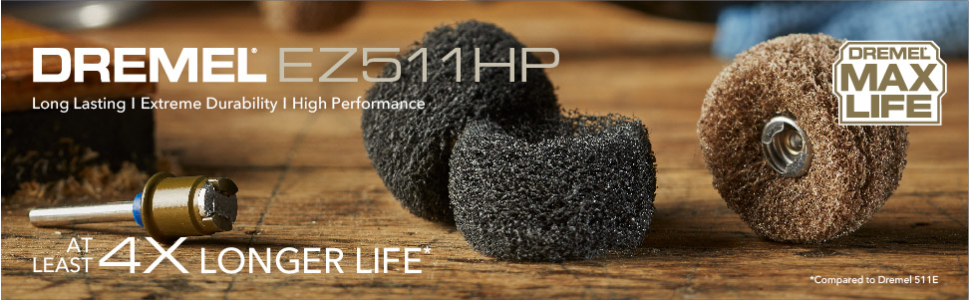 Dremel Max Life 180 Grit and 280 Grit Finishing Abrasive Buffs EZ511HP ...