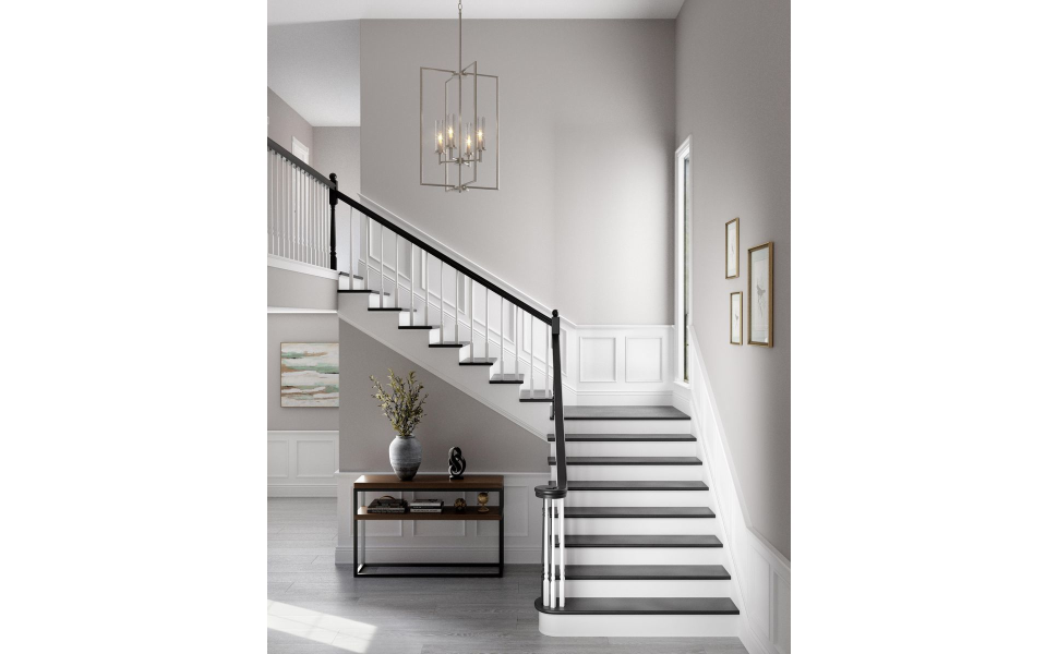 Progress Lighting Kellwyn Collection 4-Light Brushed Nickel Clear Glass ...