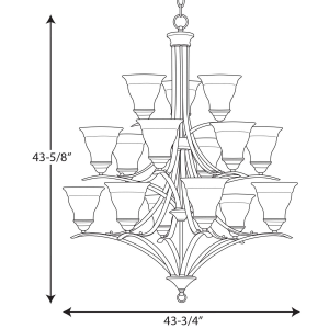 Progress Lighting Trinity Collection 15-Light Brushed Nickel Etched ...