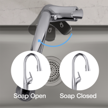 KOHLER Safia 1-Handle Pull Down Sprayer Kitchen Faucet with Integrated ...