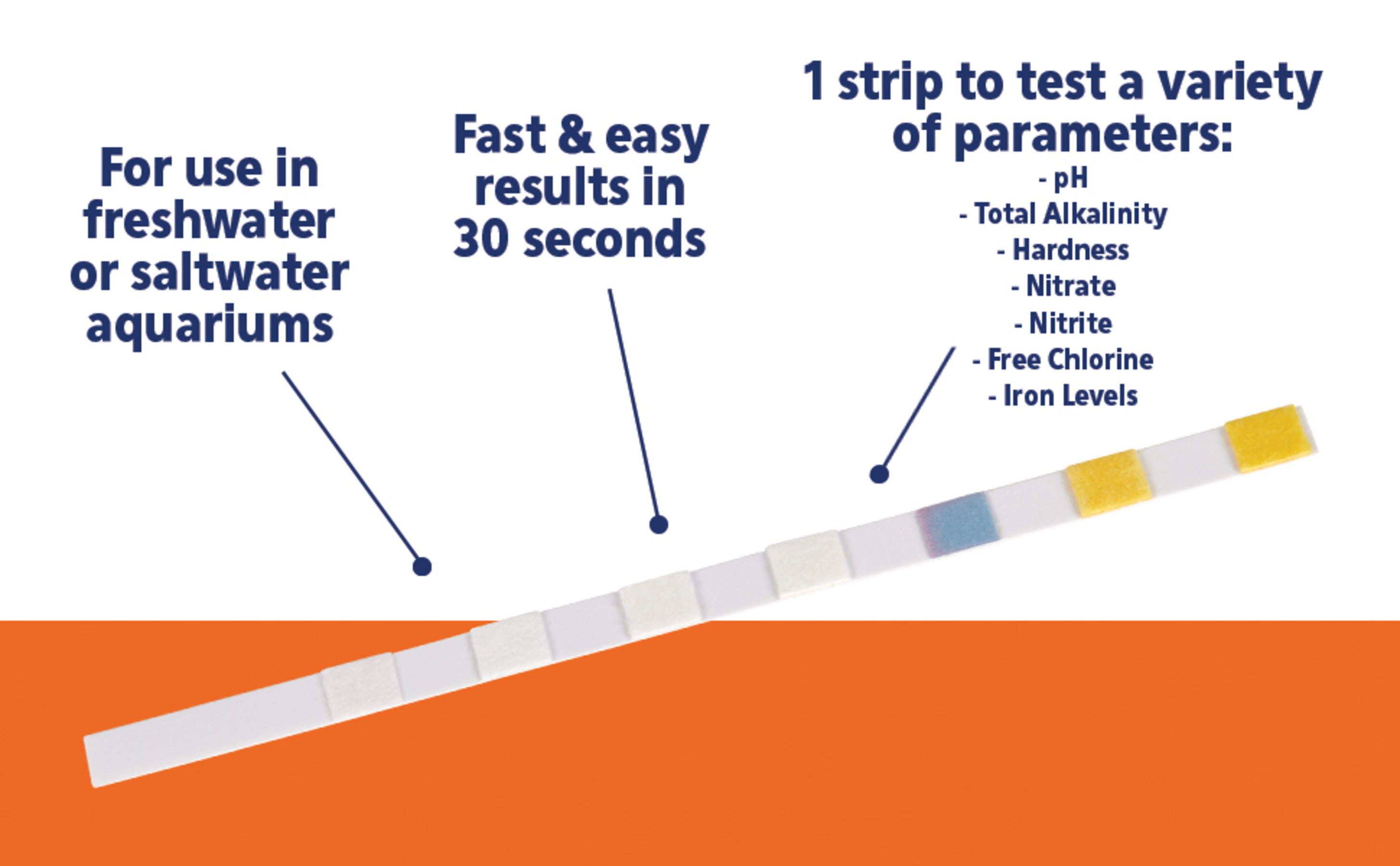 Aqueon 7-in-1 Aquarium Water Test Strips, 50 Count