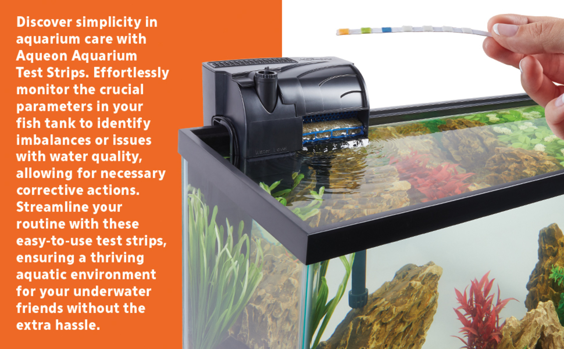 Aqueon 7-in-1 Aquarium Water Test Strips, 50 Count