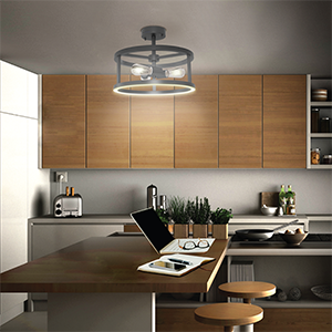 Feit Electric Katalyst 15 in. 3-Light Matte Black Color Choice ...