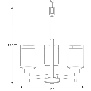 Progress Lighting Alexa Collection 3-Light Brushed Nickel Etched Linen ...