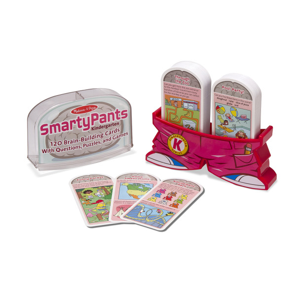 Melissa Doug Smarty Pants Kids Kindergarten Card Set 120 Educational Brain Building Questions Puzzles and Games Walmart