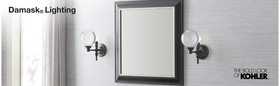 KOHLER Damask 1-Light Modern Brushed Gold Lacemaker Sconce K-22546-SC01 ...