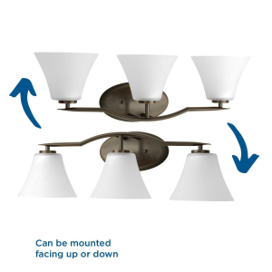 Progress Lighting Bravo Collection 3-Light Antique Bronze Etched Glass ...